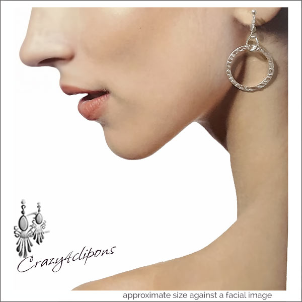 Subtle Sophistication: Textured Elegance in Silver Hoops