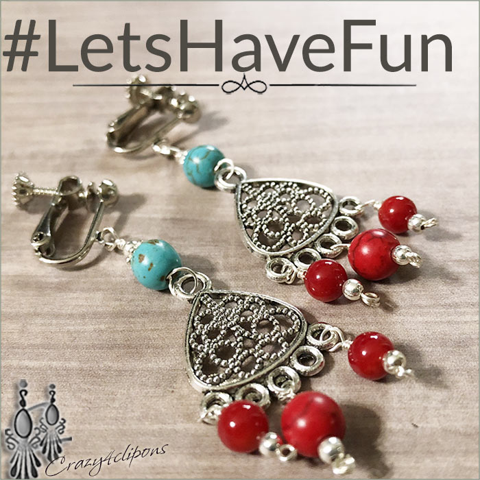 Affordable Little Dangling Clip Earrings. Pierced & Clips